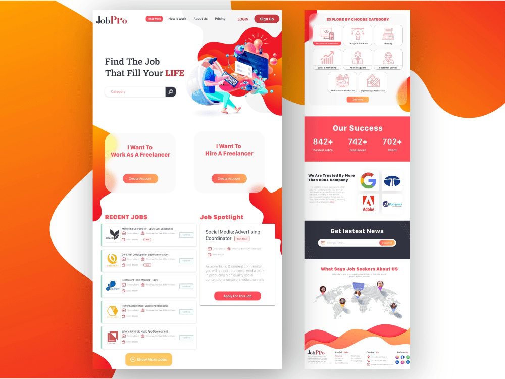 An Eye-Catching Web/App design | Upwork