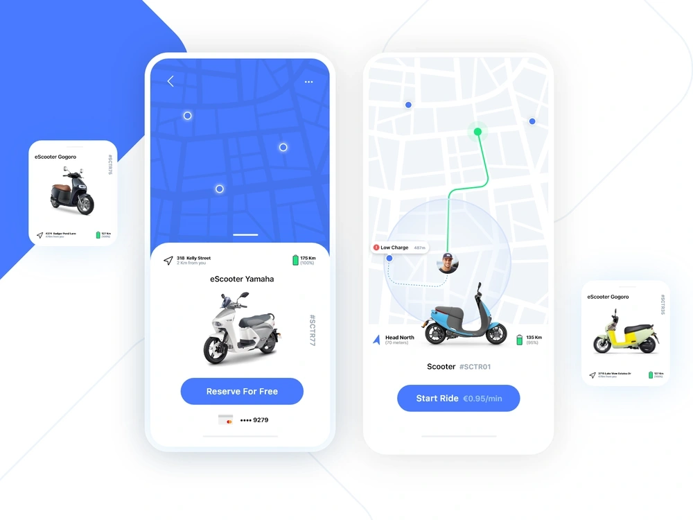 A scooter sharing app like Lime⏐Cooltra⏐Bird⏐Spin⏐Wind | Upwork