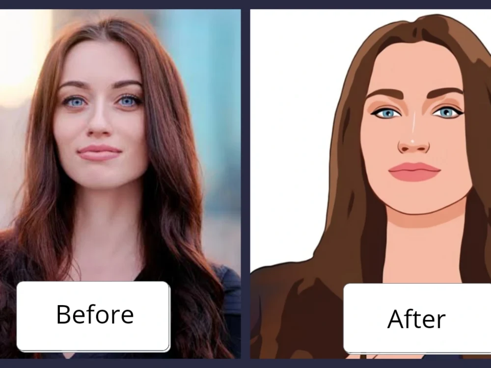 A beautiful and vectorised portraits drawing of you | Upwork