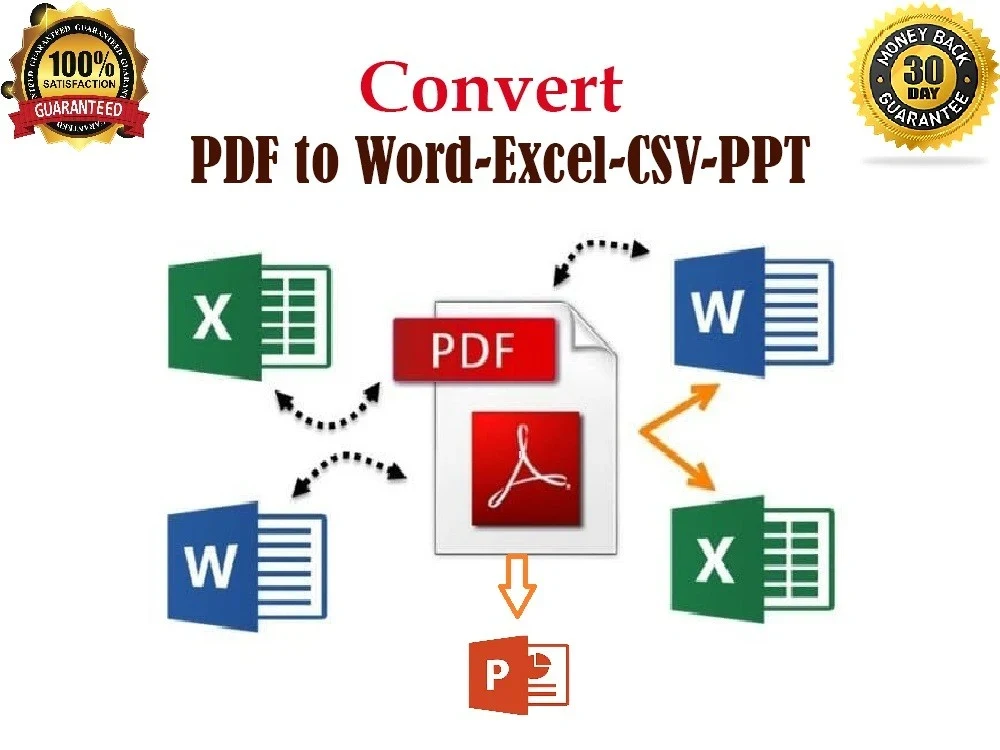 Convert PDF to Word Document or PDF to Excel Document | Upwork