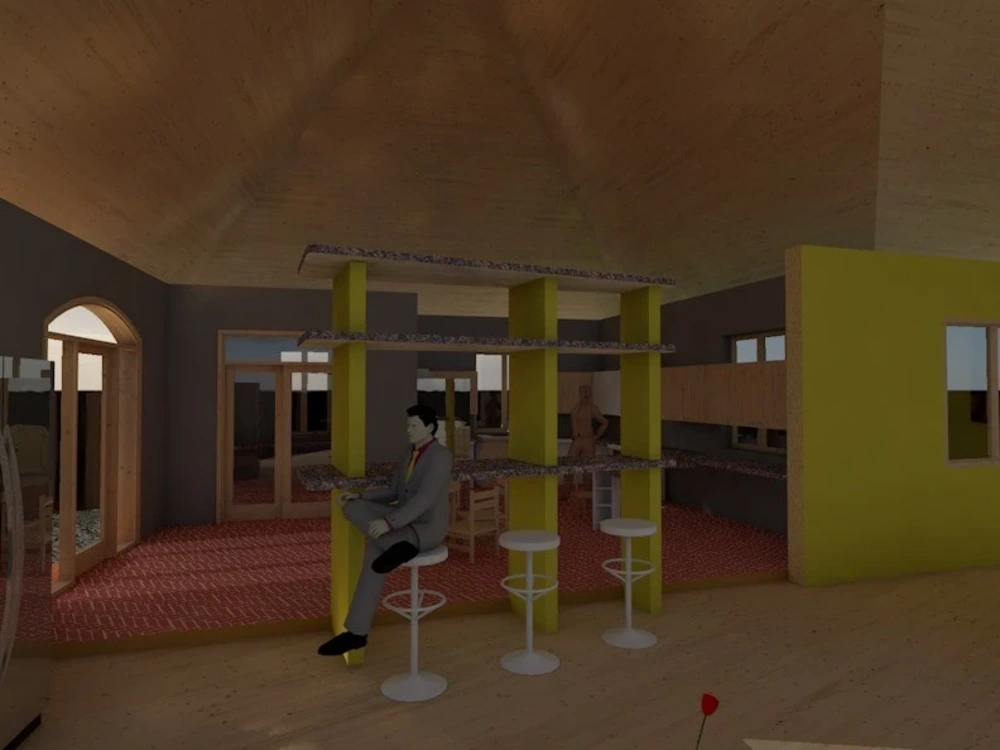 Basic house concept, a "seed" for modular repetition into mixed use ...