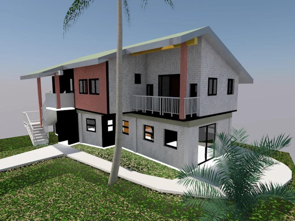 Basic house concept, a "seed" for modular repetition into mixed use ...