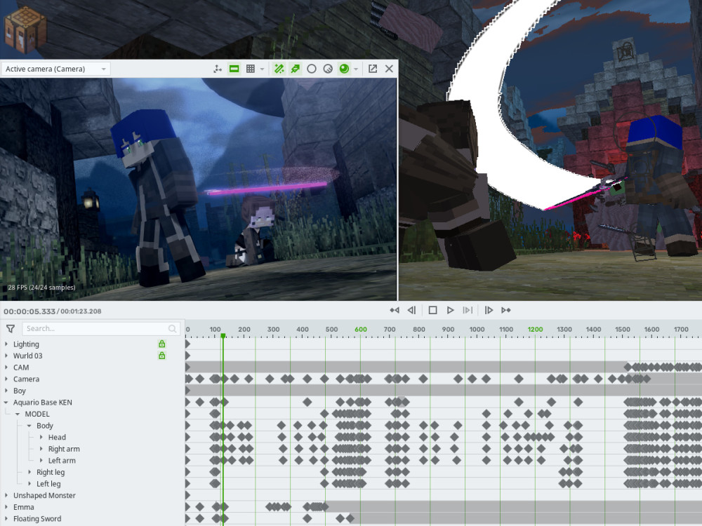 A custom minecraft animation | Upwork