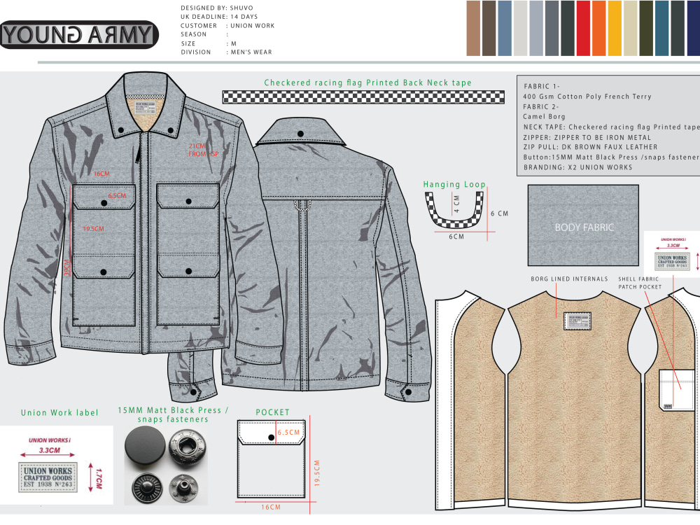 Techpack for clothing design | Upwork