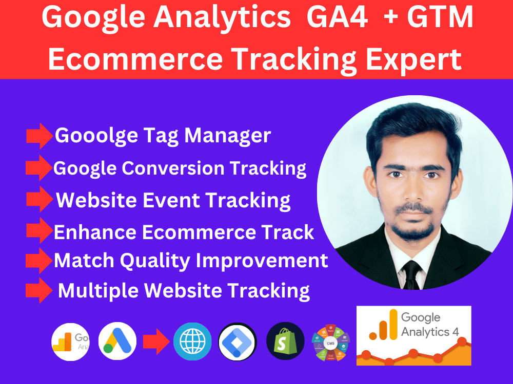 Google Analytics GA4 +Google Tag Manager + Ecommerce Tracking Expert ...
