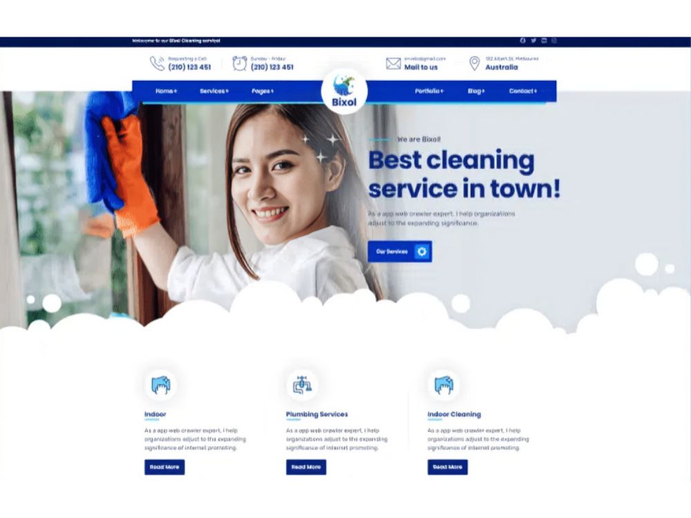 House cleaning website, renovation website, home improvement website ...