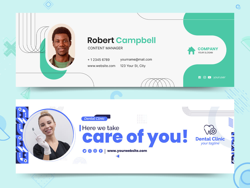 Professionally designed clickable email signatures for Gmail, Outlook ...