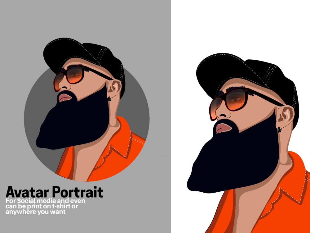 Vector portrait | cartoon avatar from you picture | Upwork