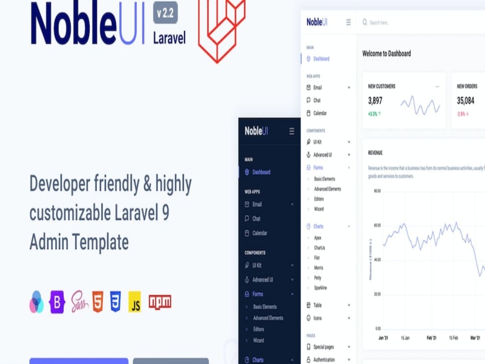 NobleUI - Laravel Admin Template | Upwork