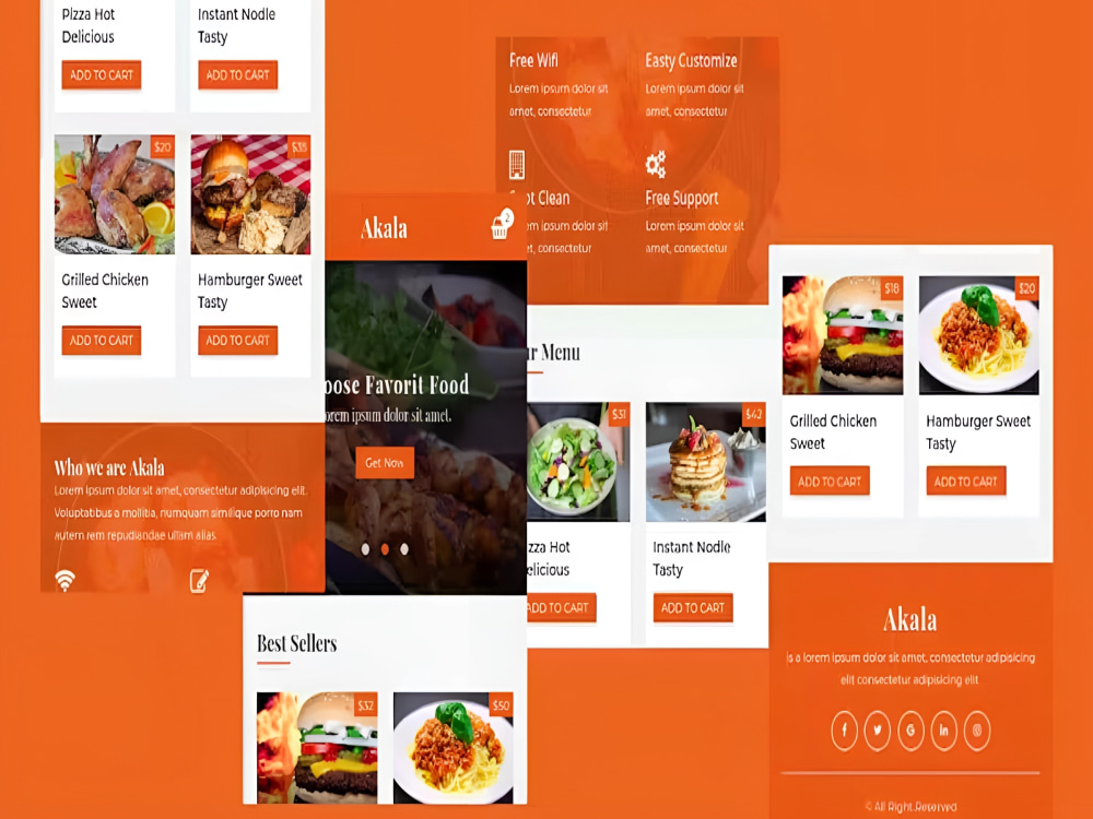 Akala - Mobile Template for Food, Cafe, Restaurant | Upwork