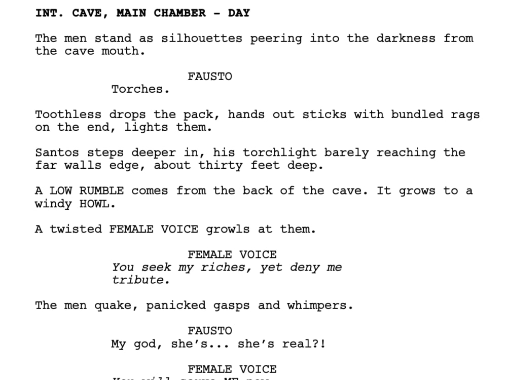 A short, visually driven screenplay that twists and excites. | Upwork