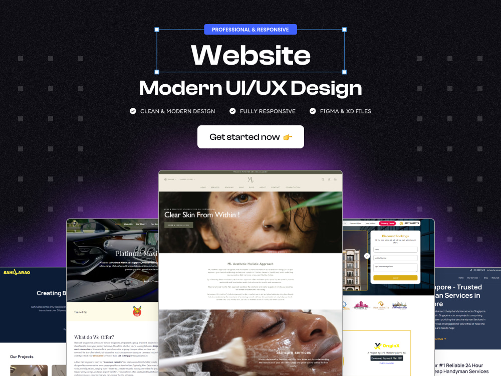A Professional & Responsive Website UI/UX Design | Certified UI/UX ...