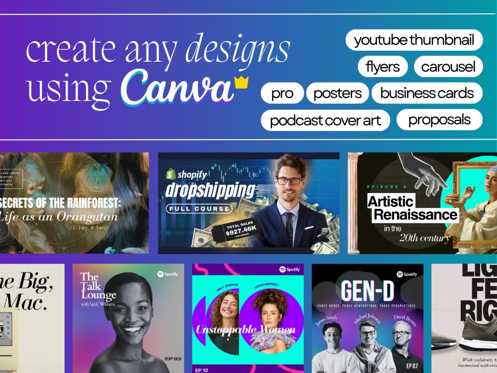 Creative designs for your business using Canva Pro | Upwork