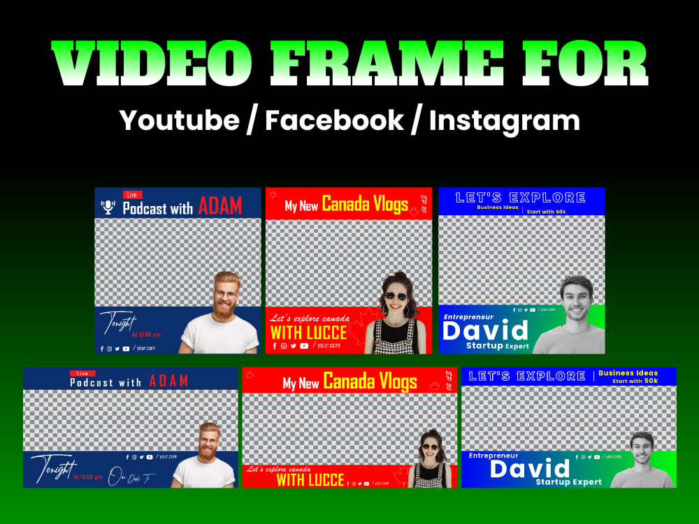 Png video frame for facebook, instagram video frame youtub video frame ...