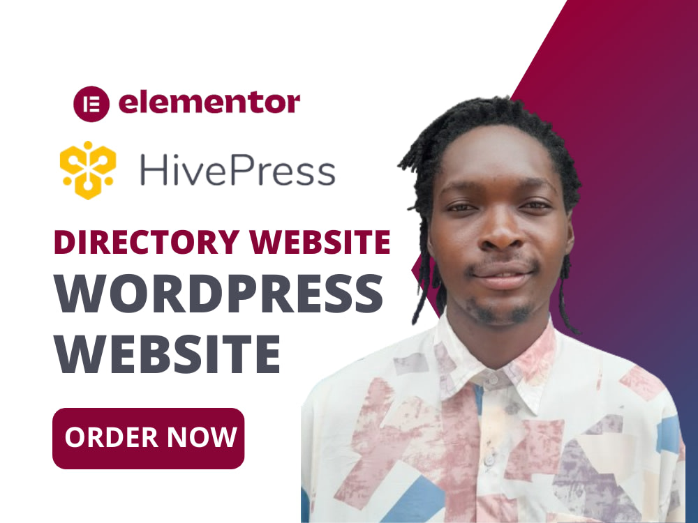 I will design Wordpress directory website hivepress listing website | Upwork