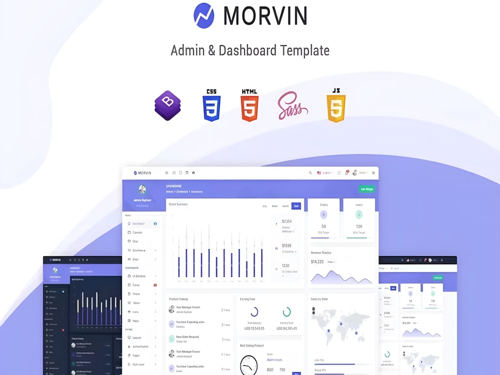 Morvin - Admin & Dashboard Template | Upwork