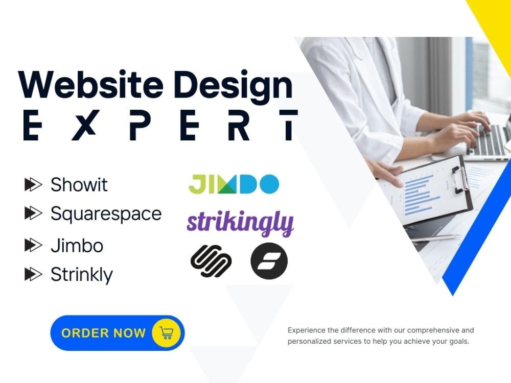 A customized design websites using showit, jimdo, strinkingly and | Upwork