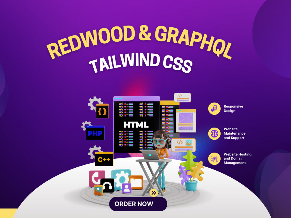 Full stack web development in React Redwood JS GraphQL Tailwind CSS | Upwork
