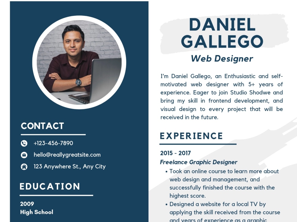 Design a modern and creative CV, resume, cover letter | Upwork