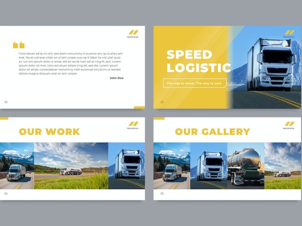 Canva Trucking Logistics Transportation Powerpoint Presentation ...