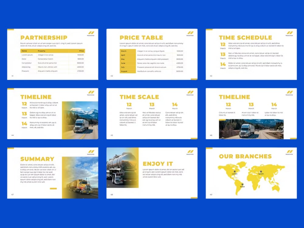 Canva Trucking Logistics Transportation Powerpoint Presentation ...