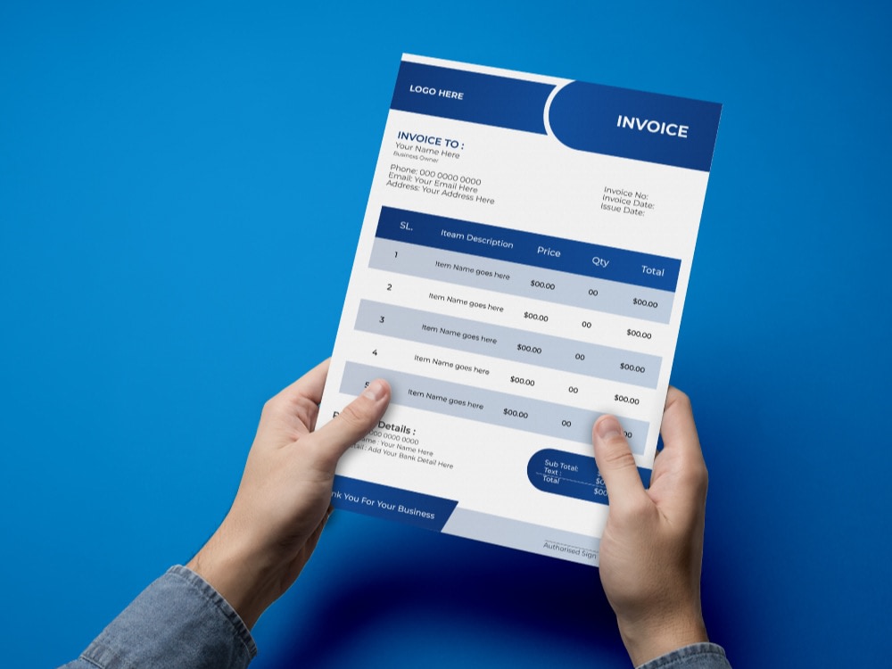 A fantastic eye catching modern invoice, order form, or price list ...