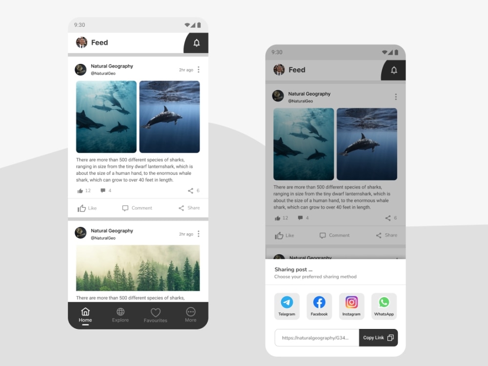A clean user interface design. | Upwork