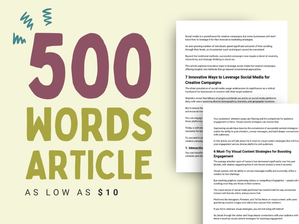 A 500-word article in 24 hours | Upwork