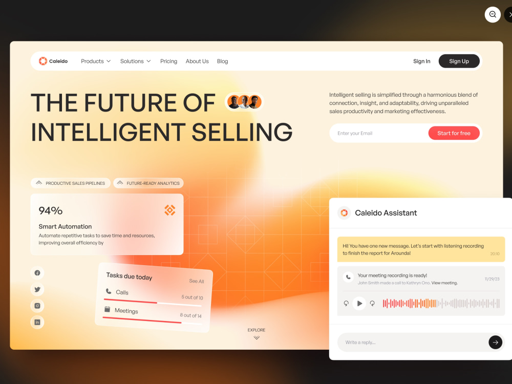 Website landing page UI UX design in figma | Web & App design ...