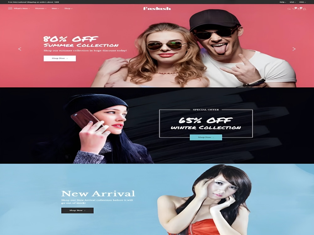 Faslush A Modern & Minimalistic eCommerce HTML5 Template | Upwork