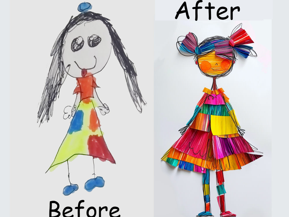 Unique Character/Model/Drawing AI Generated From Your Kids Drawing | Upwork