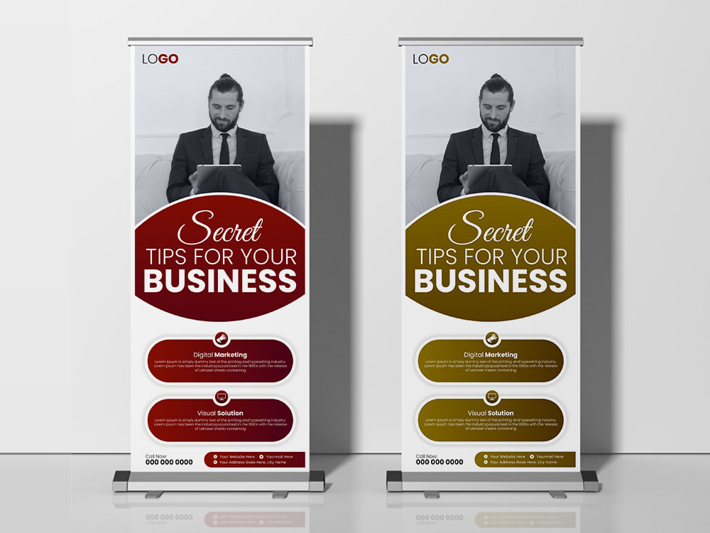 A modern roll up, retractable banner and signage banner | Upwork
