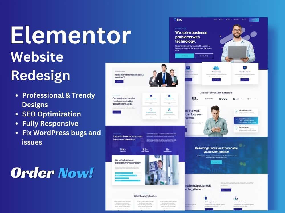 A Responsive WordPress Elementor Design | Elementor Website Redesign ...