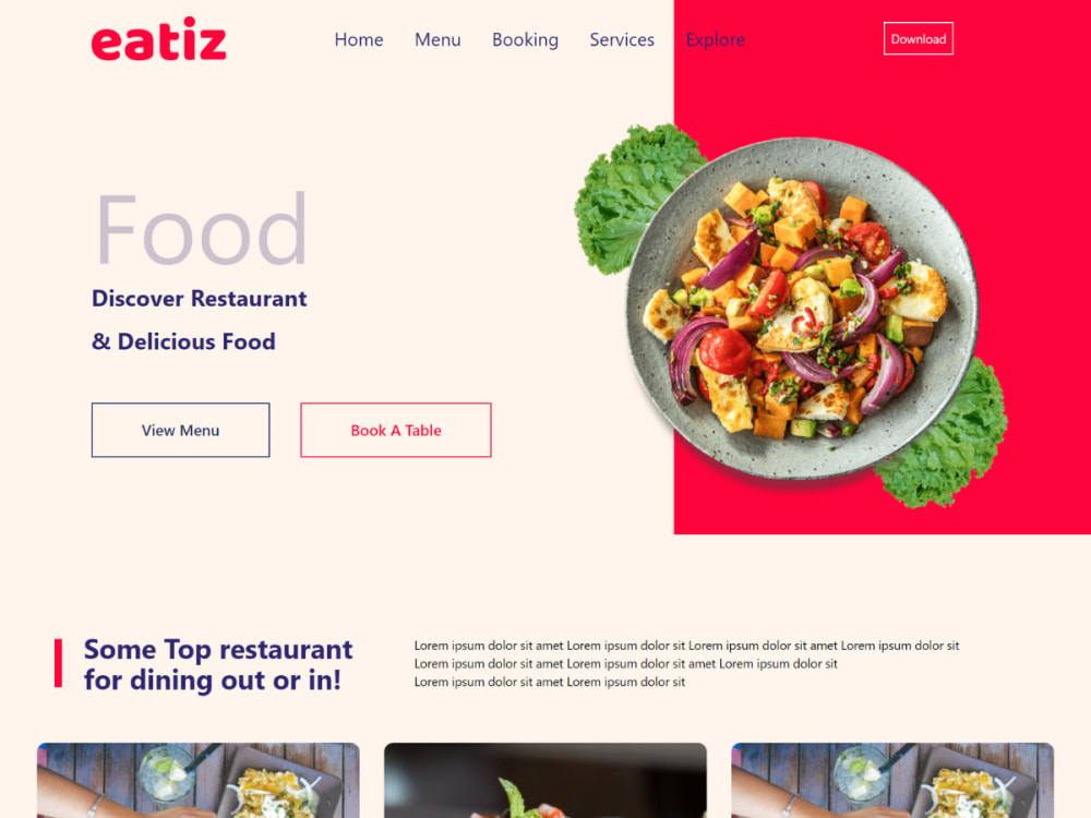 Modern Landing Page With Tailwind Css Html Css Reactjs And Nextjs Upwork