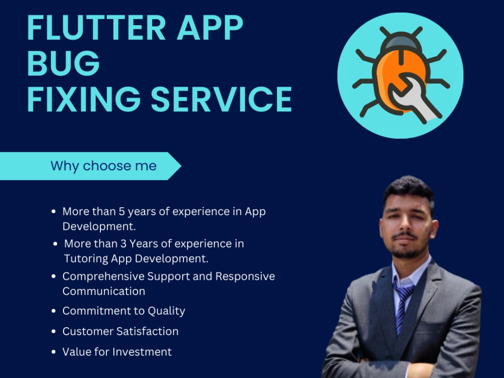 Bug fixes, and performance optimization for your Flutter App. | Upwork