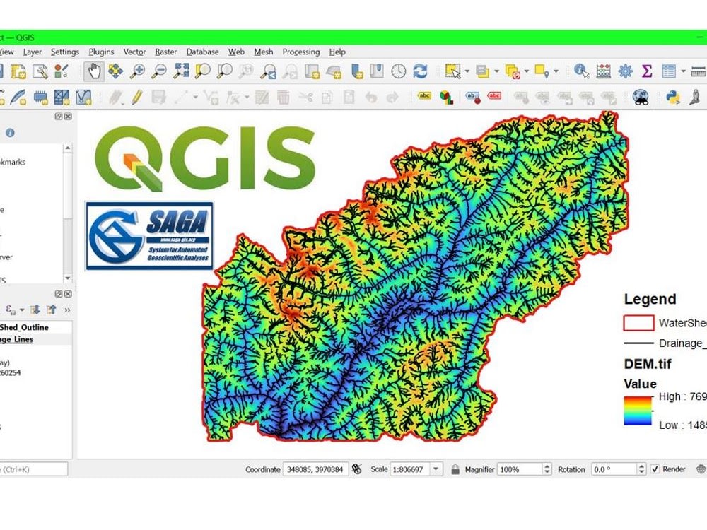Digitization georeferencing and mapping services utilizing ArcMap QGIS ...