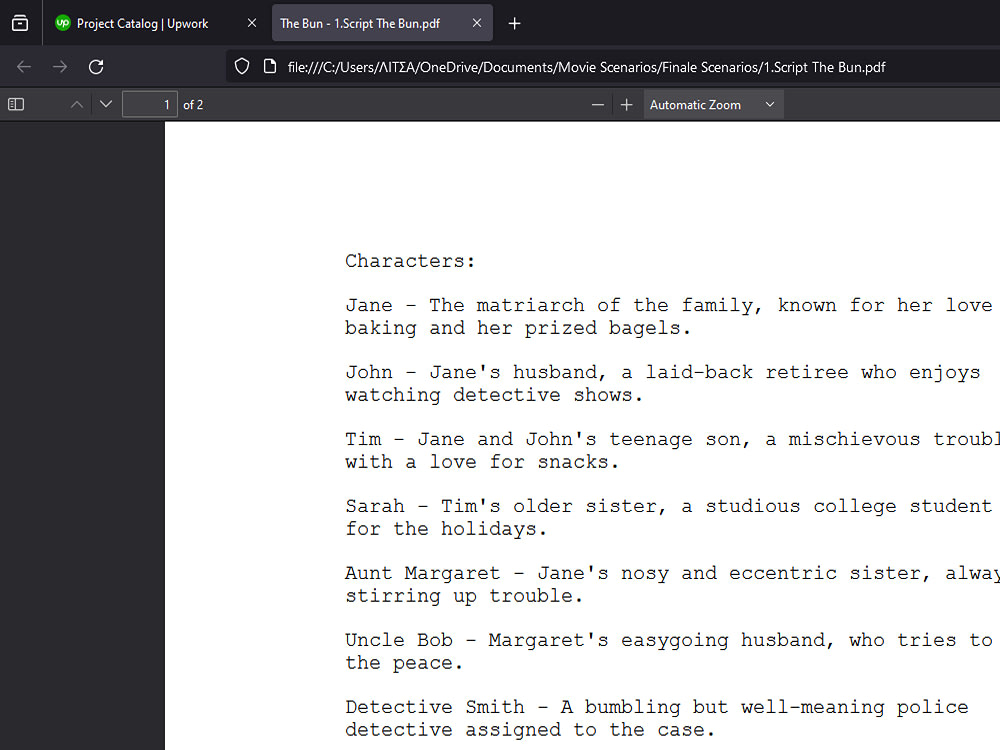 Basic Movie/Tv Scripts, ideas and concepts | Upwork