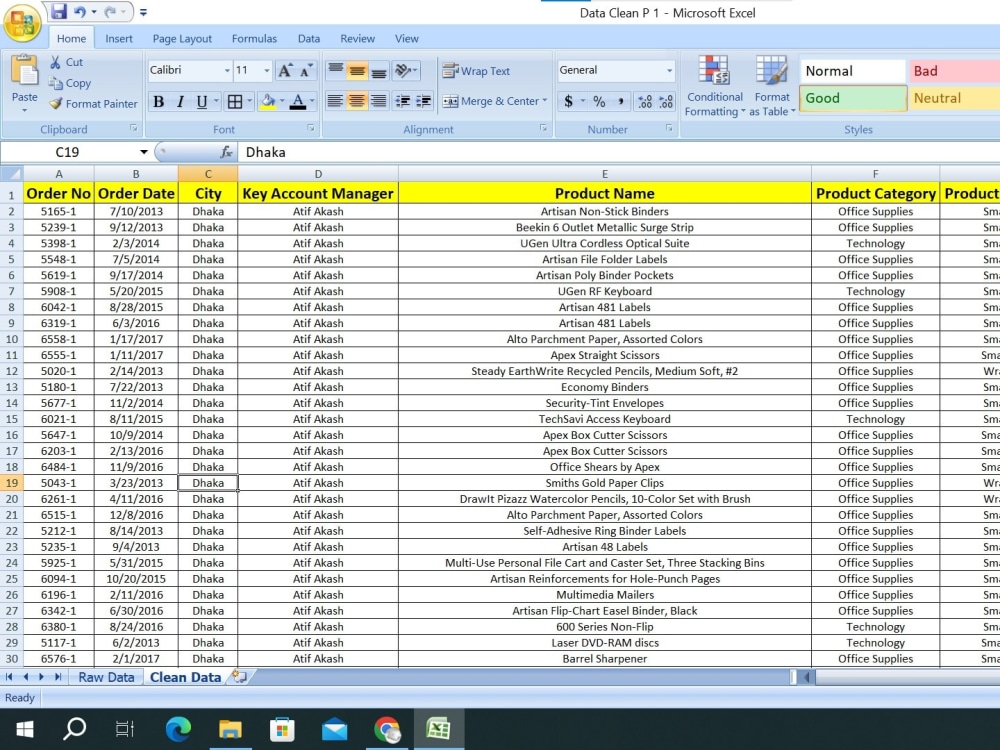 Excel Data Entry Data Cleaning And Formatting Service With 100