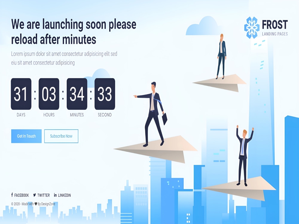 Frost - Coming Soon, Under Construction Template | Upwork