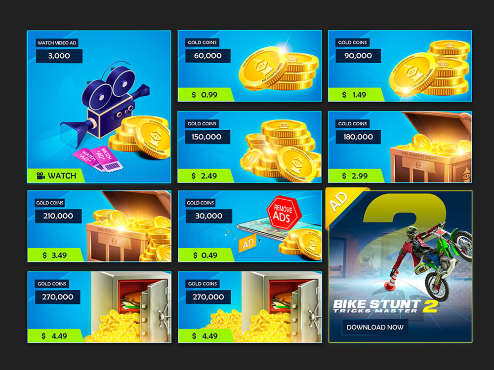 Perfoctional 2D Game UI/UX Designe | wireframe | GUI | UX flow | Upwork