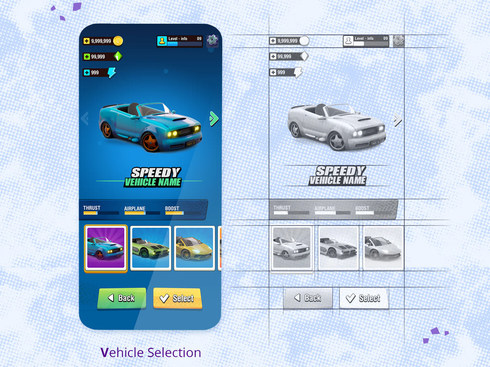 Perfoctional 2D Game UI/UX Designe | wireframe | GUI | UX flow | Upwork
