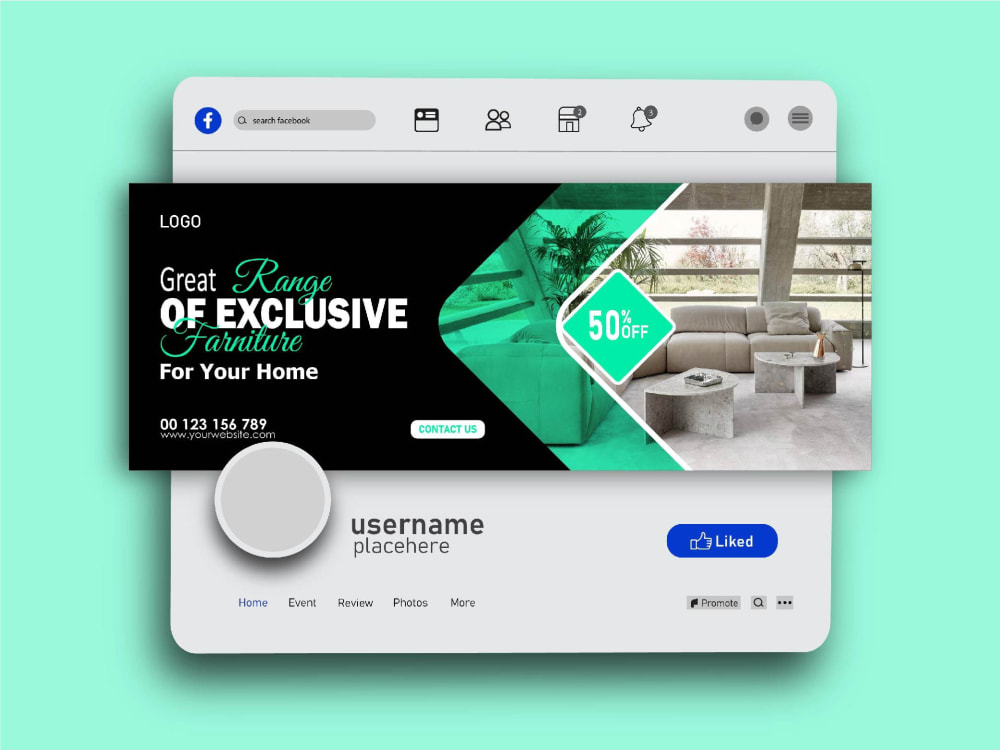 A header, facebook page or facebook cover design | Upwork