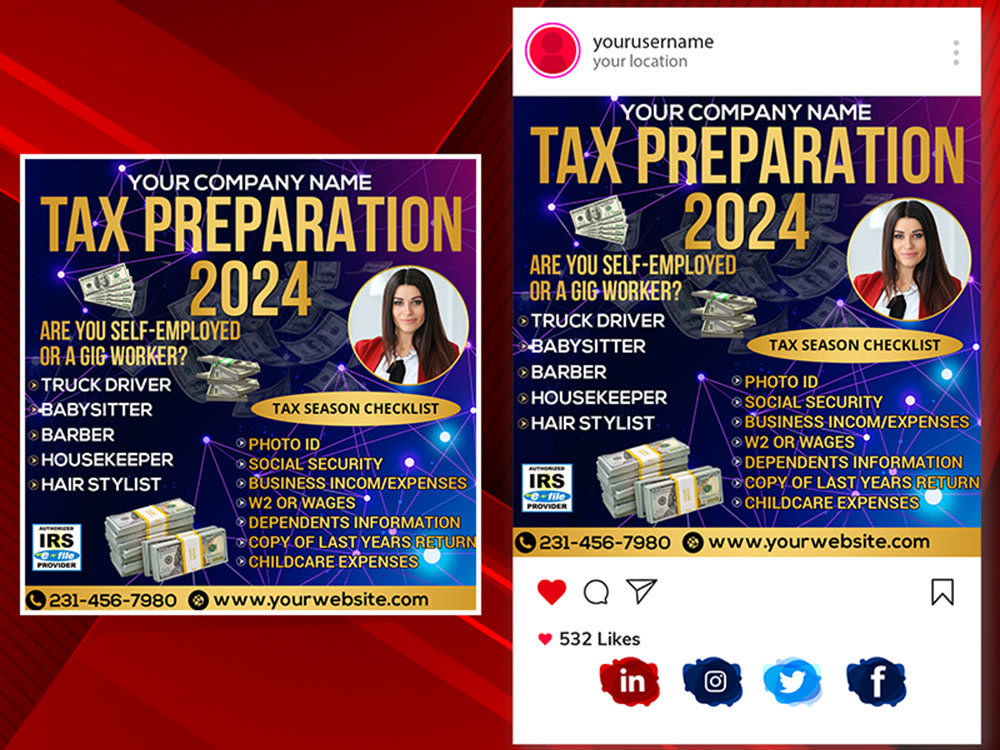 A professional tax flyer design for your business | Upwork