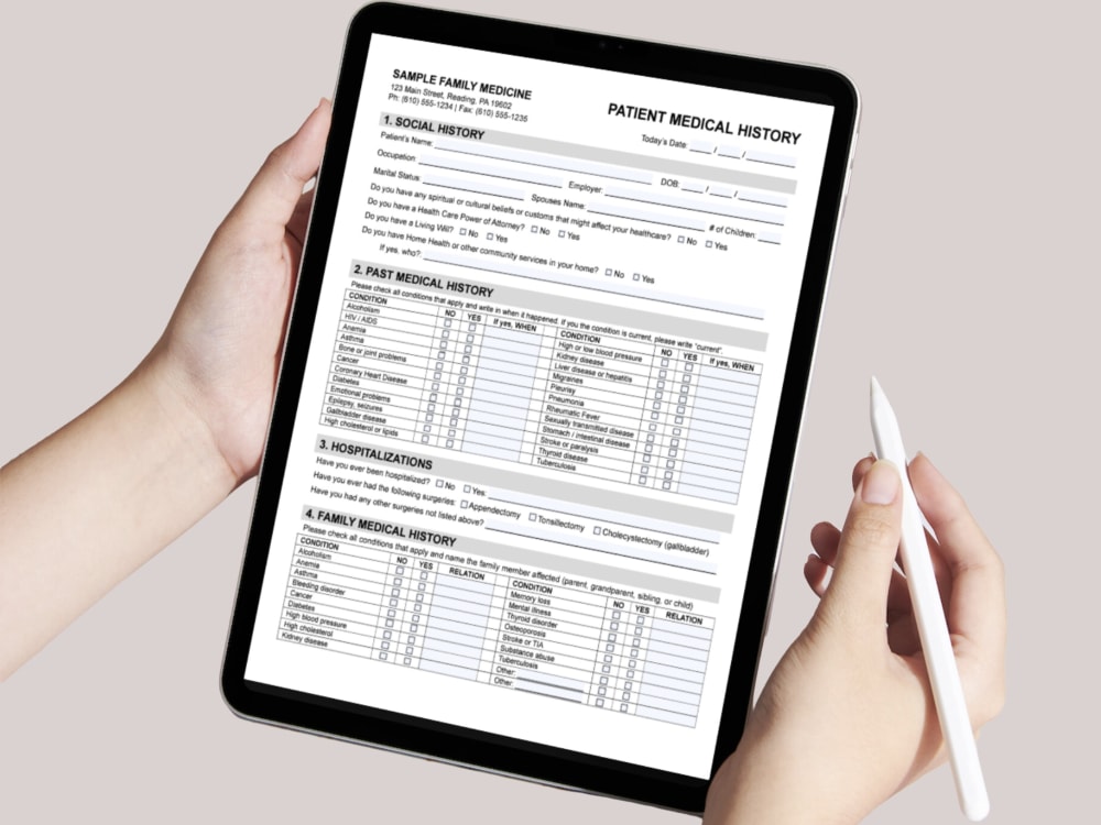 A custom-designed medical form for your healthcare practice | Upwork