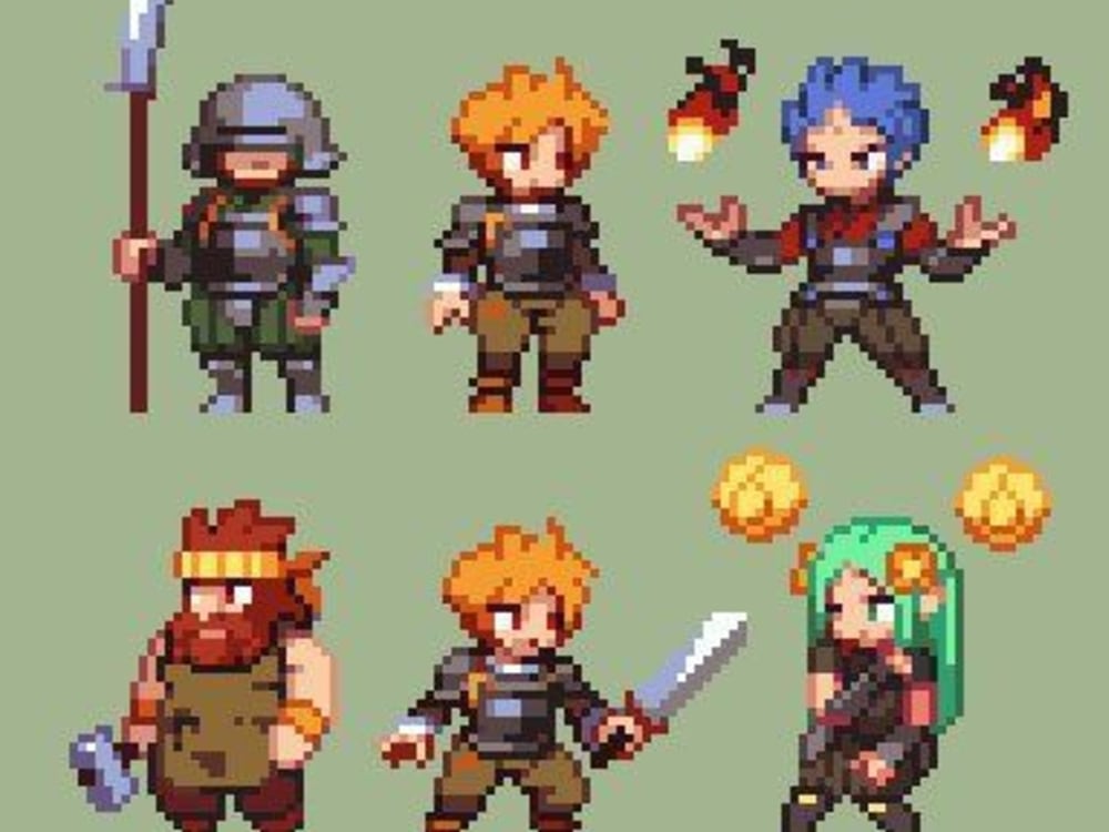 High quality pixel art character animation (sprite sheet) | Upwork