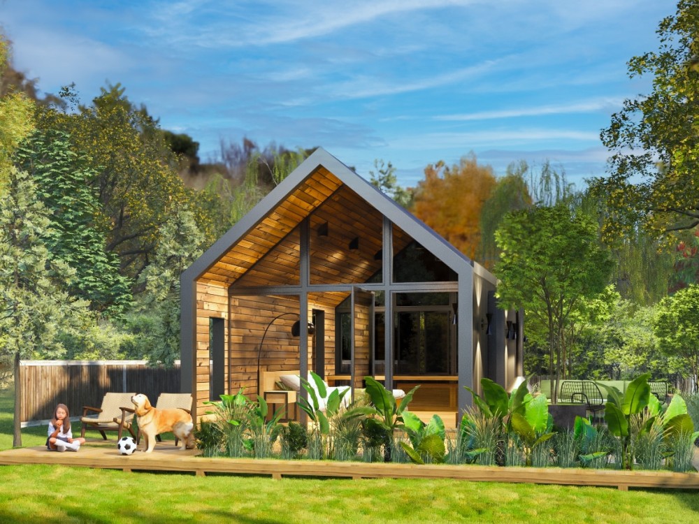 Modern A-Frame Cabin Architectural Plans - 3D House PDF | Upwork