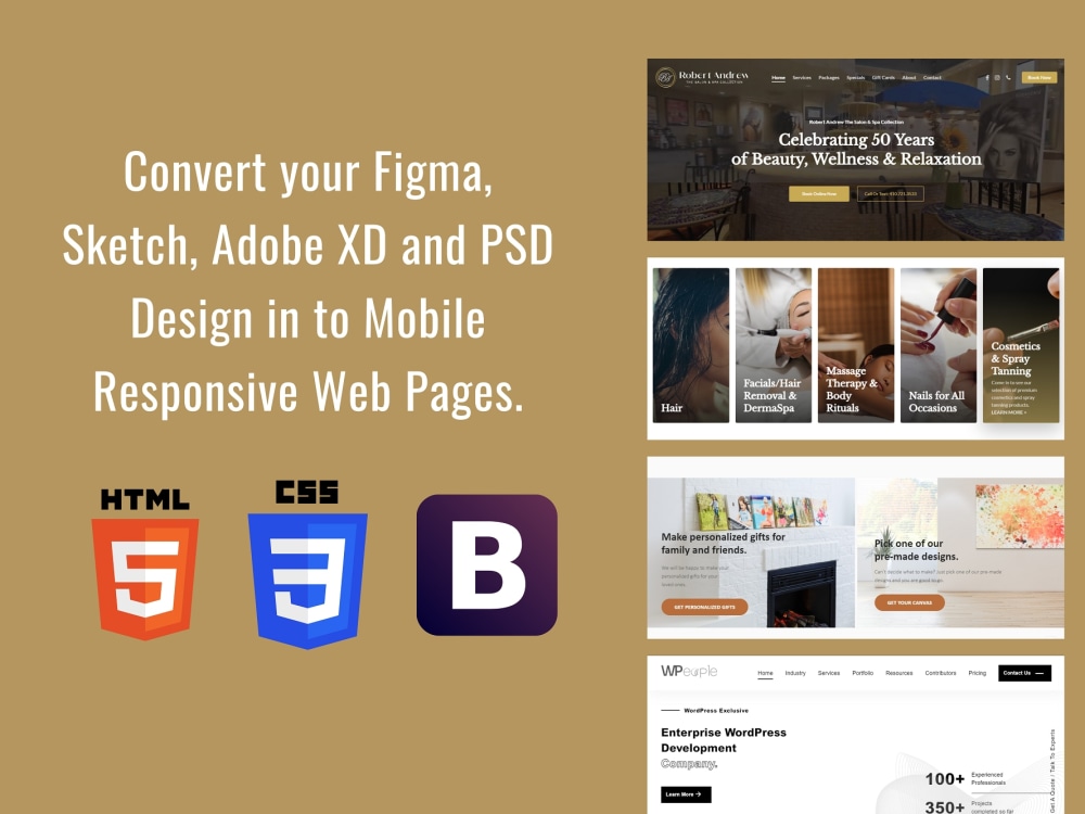 Psdfigma Converted Into Mobile Responsive Html And Css Upwork