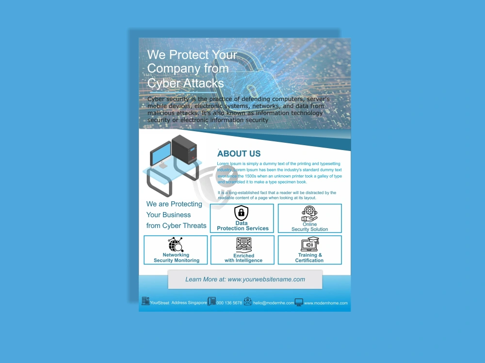 Corporate Cybersecurity Flyer Design | Upwork