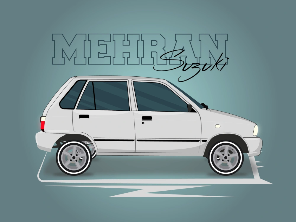 Fantastic vector illustration of your car, any vehicle, 2d car ...