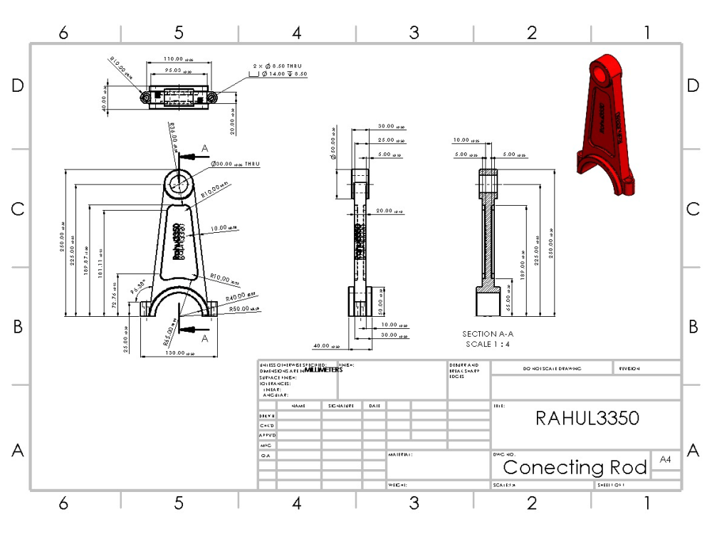 Engineering/Technical Drawing, GD & T, Drafting & Dimension Sheet, DXF ...